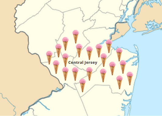 Ice Cream Road Trip - Central NJ Map & Guide | Familyhood Central®